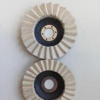 China Metal Buffing Sander Wool Felt 80-240 Grit Flap Disc Wheel Marble Fiberglass Backing for sale