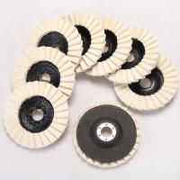 China Metal Buffing Sander Wool Felt 80-240 Grit Flap Disc Wheel Marble Fiberglass Backing for sale