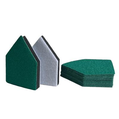 China Triangle Zirconia Abrasive Hook And Loop Sandpaper Sheets For Milwaukee Fuel Sanders for sale