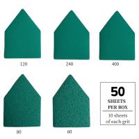 China Triangle Zirconia Abrasive Hook And Loop Sandpaper Sheets For Milwaukee Fuel Sanders for sale