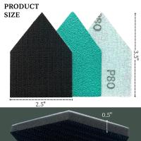 China Triangle Zirconia Abrasive Hook And Loop Sandpaper Sheets For Milwaukee Fuel Sanders for sale