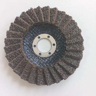 China Coarse Grit Abrasive Non Woven Flap Wheel Disc Sandpaper Flapper 150mm 180mm for sale
