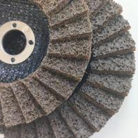 China Coarse Grit Abrasive Non Woven Flap Wheel Disc Sandpaper Flapper 150mm 180mm for sale
