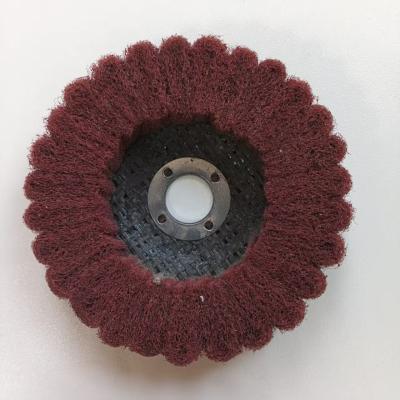 China Unmounted Nonwoven Aluminium Oxide Flap Disc 115mm For Polishing Wood Metal for sale