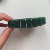 China Green Non Woven Nylon Abrasive Flap Disc Pad 100mm 115mm For Metal for sale