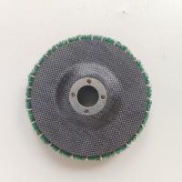 China Green Non Woven Nylon Abrasive Flap Disc Pad 100mm 115mm For Metal for sale