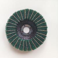 China Green Non Woven Nylon Abrasive Flap Disc Pad 100mm 115mm For Metal for sale
