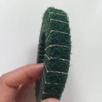China Green Non Woven Nylon Abrasive Flap Disc Pad 100mm 115mm For Metal for sale