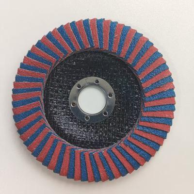 China Full Curved Ceramic Abrasive 60 Grit Flap Disc For Polishing Stainless Steel ODM for sale