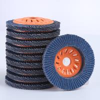 China Blue Zirconia Aluminium Abrasive Flap Disc 36 Grit For Angle Ginder Wood Polishing for sale