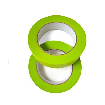 China 18mm X 50m Decorative Crepe Art Tape Paper Auto Masking Tape Green For Painters for sale