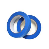 China High Temp UV Resistant Blue Paper Crepe Masking Tape For Car Paint 12mm X 30m for sale