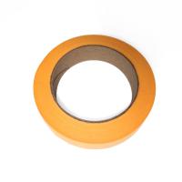 China Yellow Textured Crepe Paper Tape Acrylic Adhesive 80mm 20mm for sale