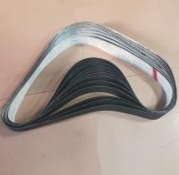 China DEERFOS JC112 Black Silicon Carbide Sanding Belt 120 Grit for Metal Polishing and Surface Finishing for sale