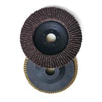 China 100x16mm Polishing Flap Disc Wheel With Calcined Aluminium Oxide Cloth 120 Grit for sale