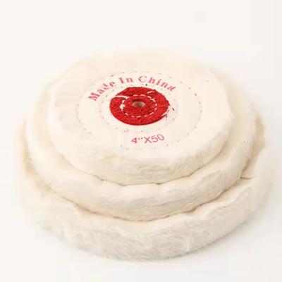 China Cloth-based 4inch*50layer Cotton Buffing Wheel for Polishing Jewelry and Mirror Finishes for sale