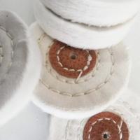 China White Cotton Buffing Wheel 3inch*40layer for Jewelry Polishing with 4mm Holes for sale
