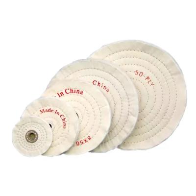 China White Cotton Buffing Wheel 3inch*40layer for Jewelry Polishing with 4mm Holes for sale