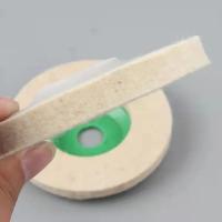 China Coarse Grit Wool Buffing Wheel 115mm for Mirror Finish Polishing of Stainless Steel for sale