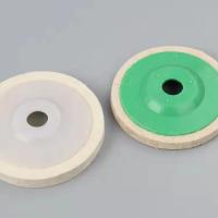 China Coarse Grit Wool Buffing Wheel 115mm for Mirror Finish Polishing of Stainless Steel for sale