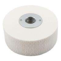 China Coarse Grit Wool Buffing Wheel 115mm for Mirror Finish Polishing of Stainless Steel for sale