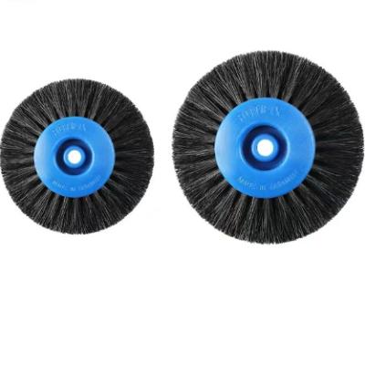 China Premium Soft Boar Bristle Polishing Round Brush 78mm For Intricate Cleaning for sale