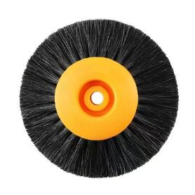 China 80mm Orange Polishing Boar Round Bristle Brush For Jade Stone Handicraft Smoothing for sale