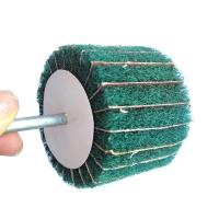 China Green Shaft Grinding Flap Wheel Discs 20mm 25mm 30mm 40mm 50mm 60mm 80mm 100mm for sale
