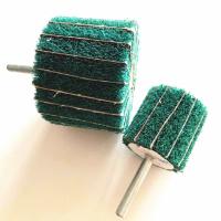 China Green Shaft Grinding Flap Wheel Discs 20mm 25mm 30mm 40mm 50mm 60mm 80mm 100mm for sale