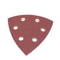China 93mm Triangle Abrasive Sanding Disc Sheets Red Dry Sandpaper For Orbital Sander for sale