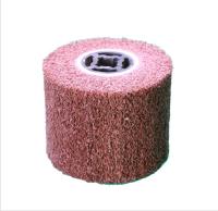 China high quality None woven abrasive wheel Abrasive Wire Drawing Wheel with Keyhole Arbor OEM fiber polishing wheel 120*100*19mm for sale