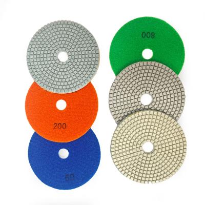 China ODM Wet Quartz Polishing Pads Diamond Buffing Pads For Marble Floor 4 Inch for sale