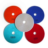 China 4Inch 100mm Wet Dry Floor Diamond Sanding Pad For Concrete Granite Ceramic for sale
