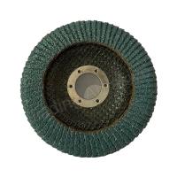 China Green R Angle Silicon Carbide Abrasive Flap Disc For Curved Edge Grinding 125mm for sale