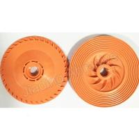 China 6in Orange Plastic Fiber Grinder Backing Pad Flap Disc Polishing And Grinding for sale