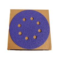 China 125mm 5 Inch Purple P60-P800 Hook and Loop Ceramic Sanding Disc Automotive Sandpaper for sale