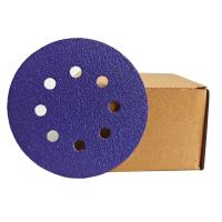 China 125mm 5 Inch Purple P60-P800 Hook and Loop Ceramic Sanding Disc Automotive Sandpaper for sale