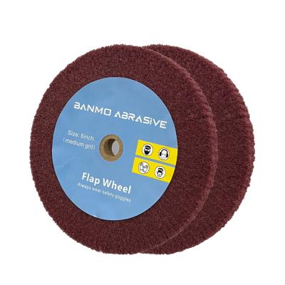 China Non-Woven Nylon Fiber Abrasive Flap Wheel Buffing Wheel for Stainless Steel Grinding & Polishing for sale