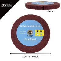 China Non-Woven Nylon Fiber Abrasive Flap Wheel Buffing Wheel for Stainless Steel Grinding & Polishing for sale