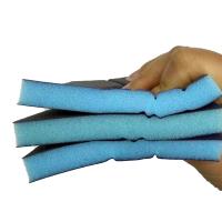 China 120*100*12mm Blue Double-Sided Sponge Sanding Block with High-Efficiency Sanding Performance for sale