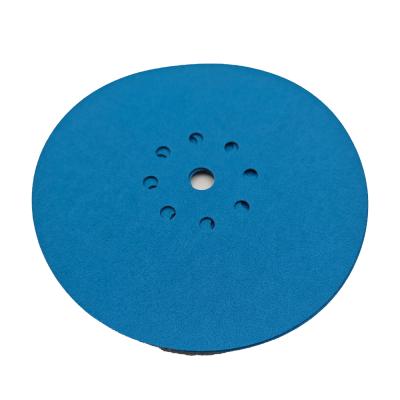 China 9 Inch 9Holes Aluminum Oxide Medium Grit 225mm Hook Loop Garnet Abrasive Sanding Disc for Wood Polishing OEM for sale
