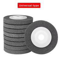 China 4'' 100mm Nylon Fiber Polishing Wheel Non-Woven Abrasive Disc Bore 5/8'' Grinding Wheels For Metal 11,000 RPM 7P 9P for sale