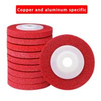 China 4'' 100mm Nylon Fiber Polishing Wheel Non-Woven Abrasive Disc Bore 5/8'' Grinding Wheels For Metal 11,000 RPM 7P 9P for sale