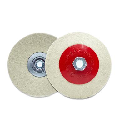 China Wool Felt Buffing Wheels Angular Wool Felt Polishing Wheel Buffing Hard Glass Polishing Wool Felt Wheel for sale