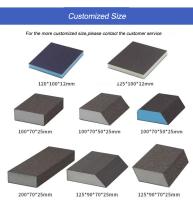 China Gray Calcined Sponge Sanding Pad Abrasive Sponge Block Ultra Fine For Polishing Steel for sale
