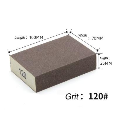 China Gray Calcined Sponge Sanding Pad Abrasive Sponge Block Ultra Fine For Polishing Steel for sale