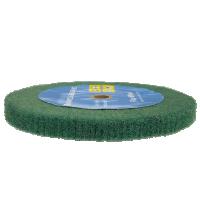 China Green Non-woven Abrasive Pad 150mm with 13mm Thickness for Polishing Steel and Stainless Steel for sale