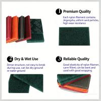 China Industrial Abrasive Nylon Pad with Anti-Clog Design Red 6inch*9inch for sale