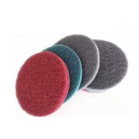 China Nylon Scouring Pad Medium Hardness 8mm Thick Hook Loop Abrasive Disc OEM Sanders Polishing Grinding Cleaning for sale