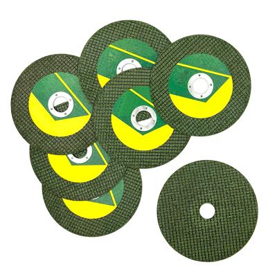 China 4 Inch 105mm Ultra-Thin Resin Double Mesh Green Metal Polishing Disc for Angle Grinder Fine Abrasive High Hardness for sale